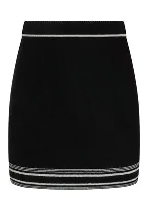 Amiri Script Knit Mini Skirt - Black