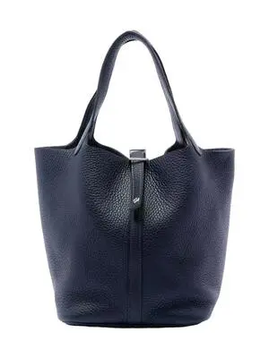 Hermès Clemence Leather Picotin Lock 22 Handbag - Blue