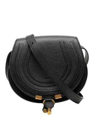 Chloé Chloé Marcie Saddle Crossbody Bag Black