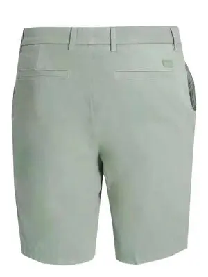 BOSS Kane Cotton Shorts With Belt Loops - Green