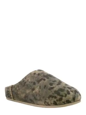 UGG UGG Elea Leopard-Print Shearling Slippers Green