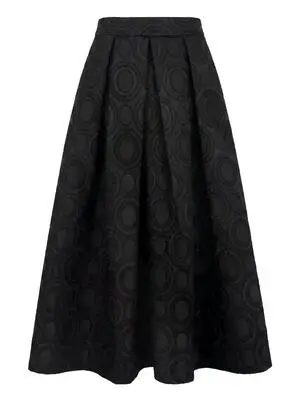 LUNATICA MILANO Jacquard Zenith Pleated Skirt - Black
