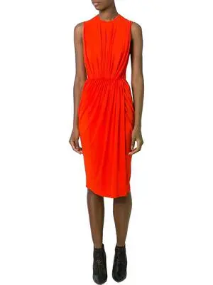 Givenchy Smocked Waist Dress - Orange