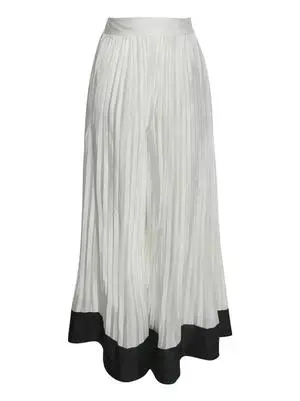 Karl Lagerfeld Pleated Wide-leg Trousers - White