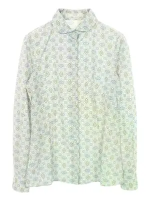 PRADA Prada Geometric Print Round Collar Shirt