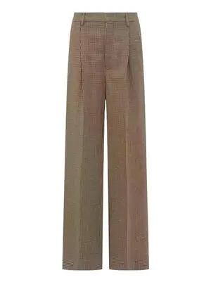THE SEAFARER The Seafarer Sascia Houndstooth Pleated Trousers