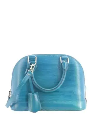 LOUIS VUITTON Louis Vuitton Alma Handbag Epi Leather BB Satchel Blue