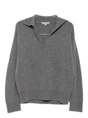 Barena Venezia V-neck Spread Collar Sweater - Grey
