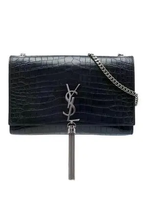 Saint Laurent Medium Monogram Kate Tassel Crossbody Bag - Black