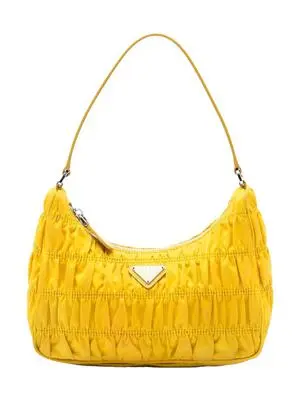 Prada Tessuto Gaufre Re Edition Shoulder Bag - Yellow