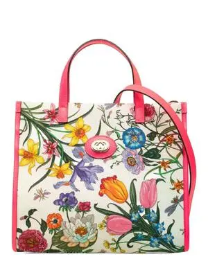 GUCCI Gucci Flora Canvas Satchel