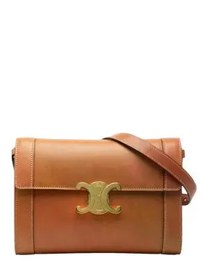 Celine Calfskin Triomphe Crossbody Bag - Brown