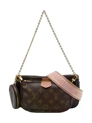 LOUIS VUITTON Louis Vuitton 2020 Monogram Multi Pochette Accessoires Satchel Brown