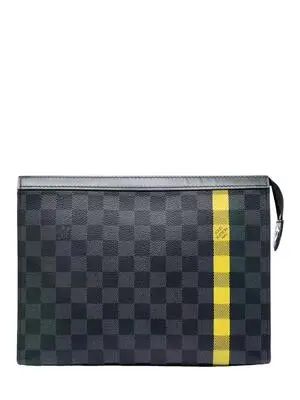LOUIS VUITTON Damier Graphite Stripe Pochette Voyage Mm Clutch Bag - Black