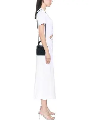 Dior 2019 Mini Ultra Matte Calfskin Cannage Lady Satchel - Black