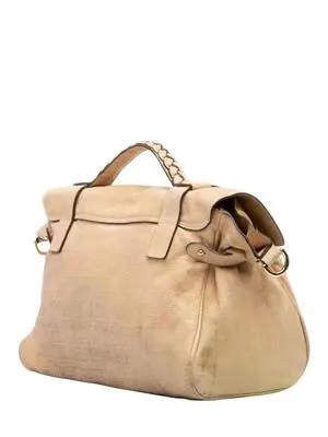 Mulberry Mulberry Textured Calfskin Alexa Satchel Brown