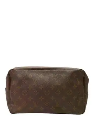 LOUIS VUITTON Monogram Canvas Trousse Toilette 28 Clutch Bag - Brown