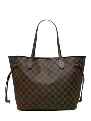 LOUIS VUITTON Louis Vuitton Damier Ebene Neverfull MM Tote Bag Brown