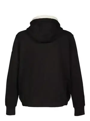 Moncler Zip-up Hoodie With Logo Detail - Black