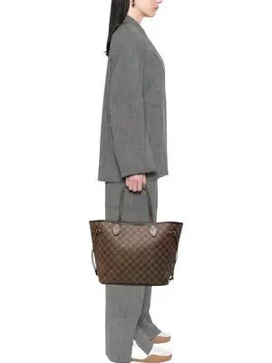 LOUIS VUITTON Louis Vuitton Damier Ebene Neverfull MM Tote Bag Brown
