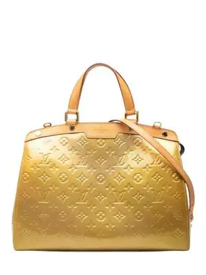 LOUIS VUITTON Louis Vuitton Monogram Vernis Brea GM Satchel Neutrals