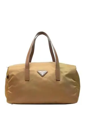 Prada Tessuto Boston Bag Satchel - Brown