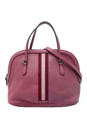 Gucci Gucci Calfskin Web Dome Satchel Pink