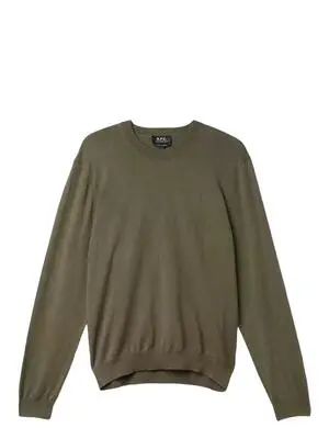 A.p.c. Matt Crew Neck Sweater - Green