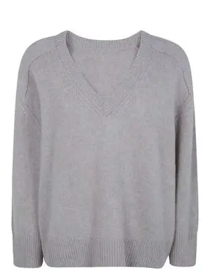 KUJTEN V-neck Cashmere Sweater - Neutrals