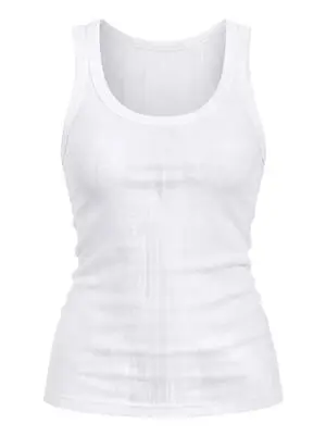 PHARAOH Cass Ribbed Tank Top - White
