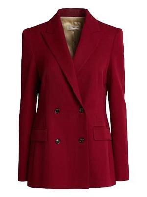 DRUMOHR Single-breasted Blazer In Dark Virgin Wool - Red