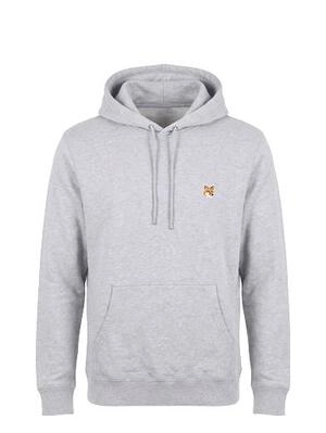 Maison Kitsuné Cotton Sweatshirt With Hood - Grey