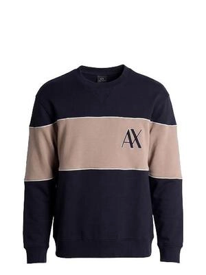 Armani Exchange Midnight Cotton Blend Sweatshirt - Blue