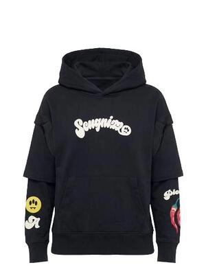 BARROW Cotton Hooded Sweatshirt - Grey
