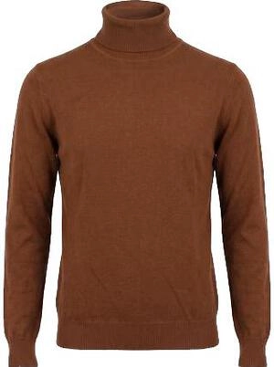 Alpha Studio Geelong Wool Turtleneck - Brown