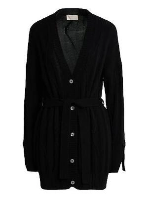 DRUMOHR Cashmere V-neck Belted Cardigan - Black