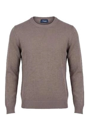 DRUMOHR Merino Wool Crewneck Sweater - Grey