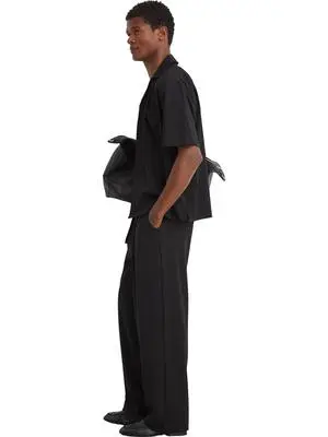 REISS Walker Belted Relaxed-fit Pleated Trousers - Black