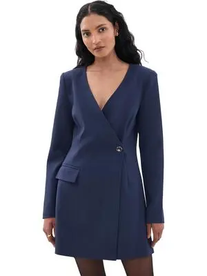 Black Halo Zenna Micro Mini Dress - Pacific Blue