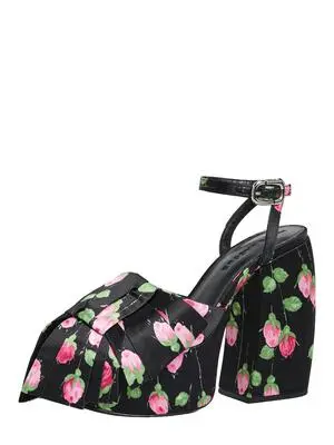 Marc Jacobs Bow Platform Heels - Black Multi
