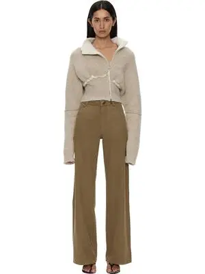 Christopher Esber CHRISTOPHER ESBER Relaxed Fit Wide-Leg Denim Jeans Khaki