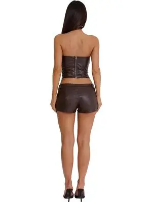 OUTCAST Whitny Tailored Shorts - Brown