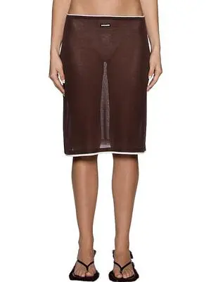 Ksubi Layered Midi Skirt - Brown
