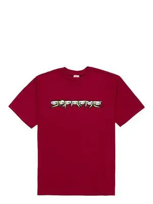 Supreme Skulls Spellout Tee Shirt Cardinal