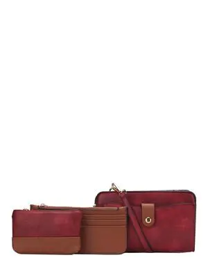 MKF COLLECTION - J'OMOR Muriel Crossbody Bag & Card Holder Set - Red