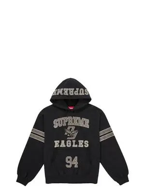 Supreme Rhinestone Eagle Hooded Sweatshirt - Black