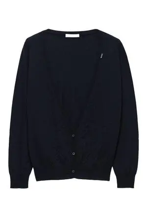 Prada Prada Ribbed Cardigan Black