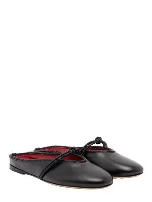 Bottega Veneta Lucia Leather Mules - Black