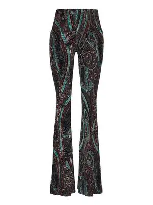 Etro Patchwork Paisley Flared Pants - Multicoloured
