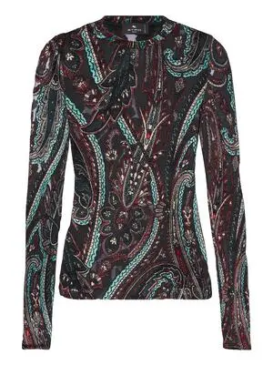 Etro Patch-appliqué Paisley Top - Multicoloured